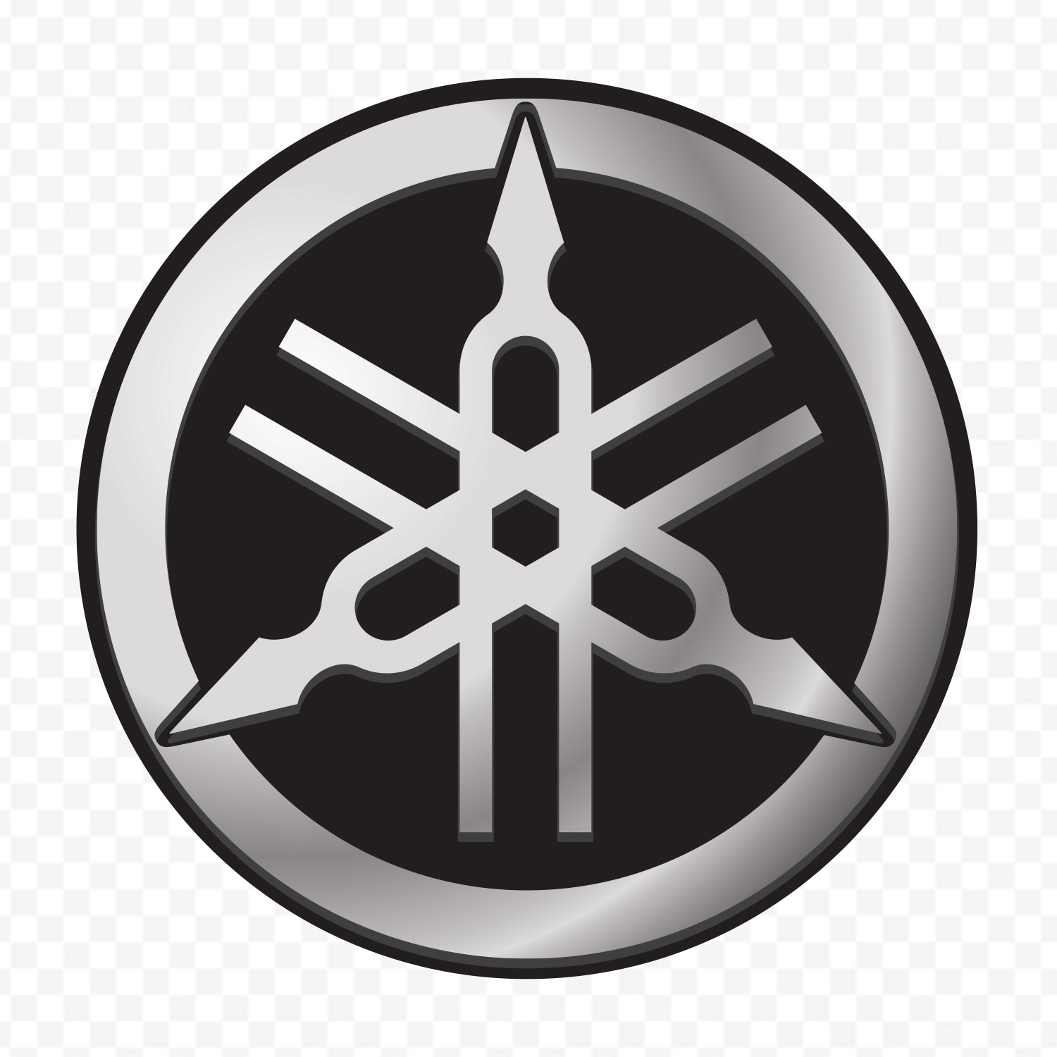 Yamaha Logo Relief - Sticarz